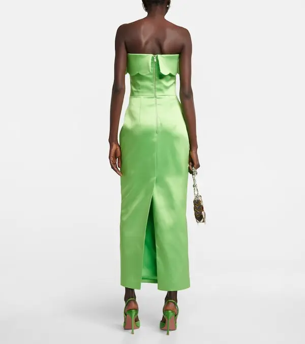 RASARIO Strapless Satin Gown