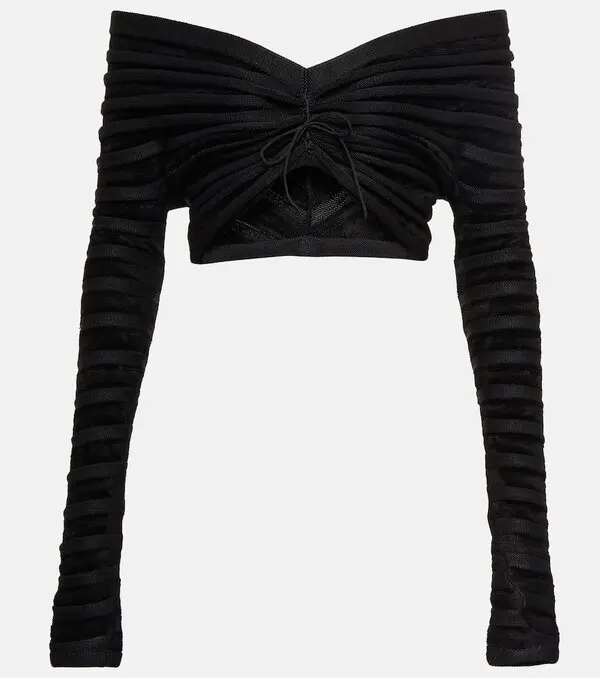 Alaïa Ruched Crop Top