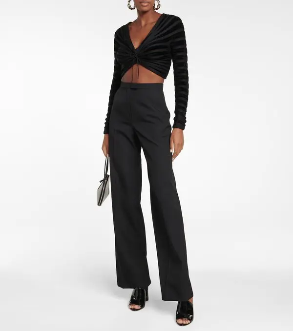 Alaïa Ruched Crop Top