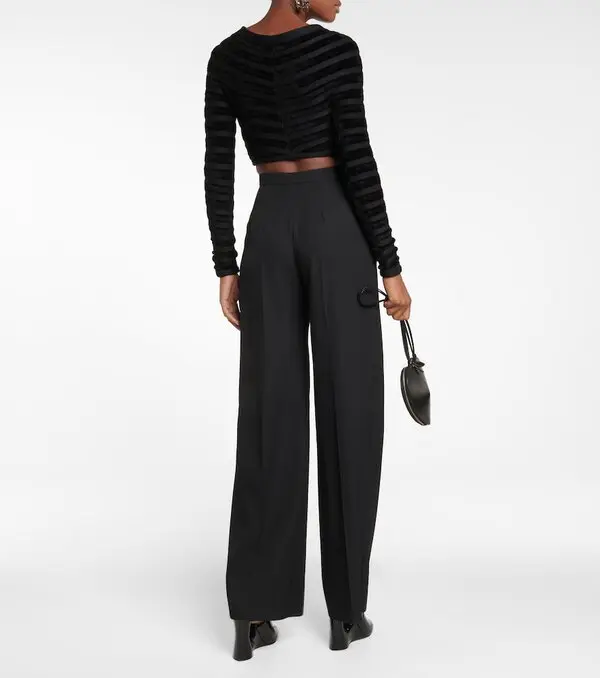 Alaïa Ruched Crop Top