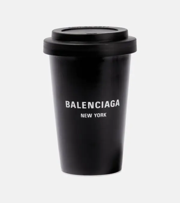 Balenciaga New York Porcelain Coffee Cup - Black
