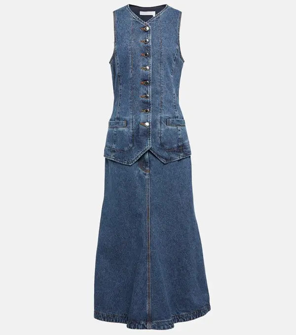 Chloé Denim Midi Dress