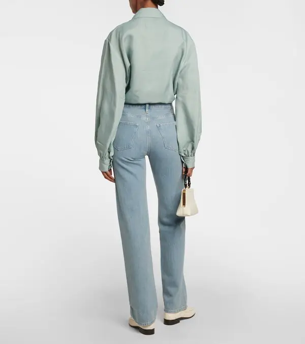 FRAME Le Jane High-rise Straight-leg Jeans - Blue