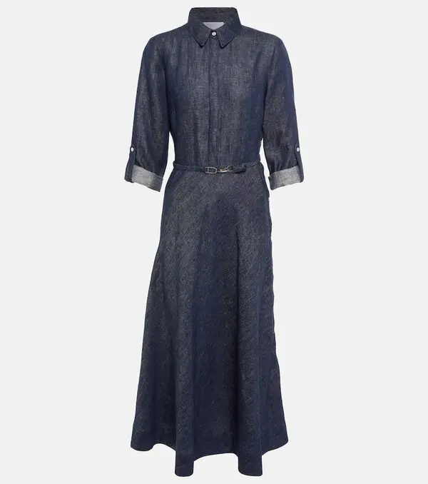 Gabriela Hearst Marley Denim Midi Dress