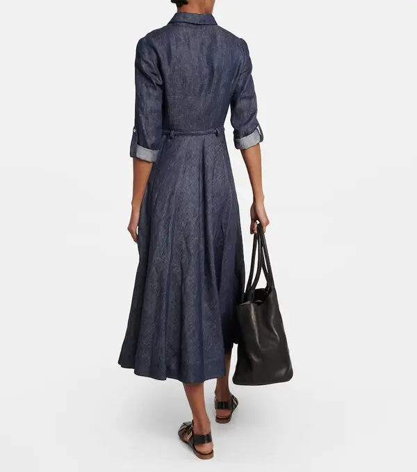 Gabriela Hearst Marley Denim Midi Dress