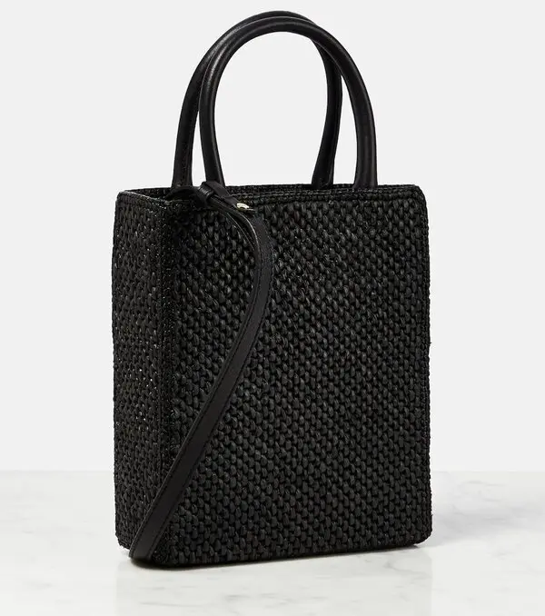Loewe Standard A5 Leather-trimmed Raffia Tote Bag