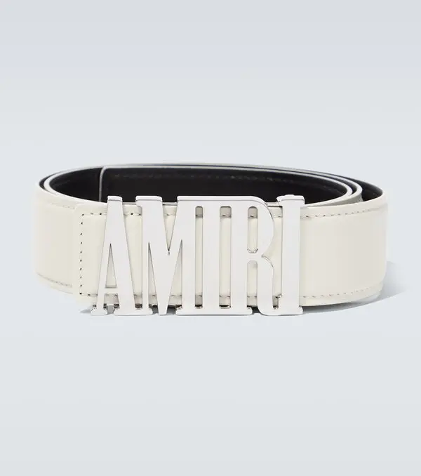 Amiri Logo Leather Belt