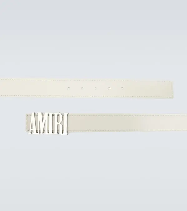 Amiri Logo Leather Belt