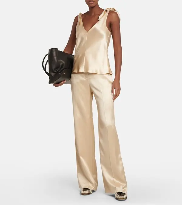 Gabriela Hearst Arrow Silk Top - Beige