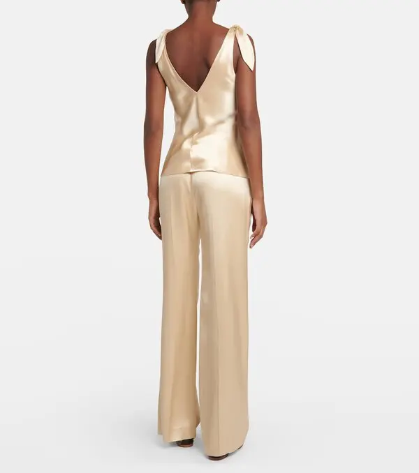 Gabriela Hearst Arrow Silk Top - Beige