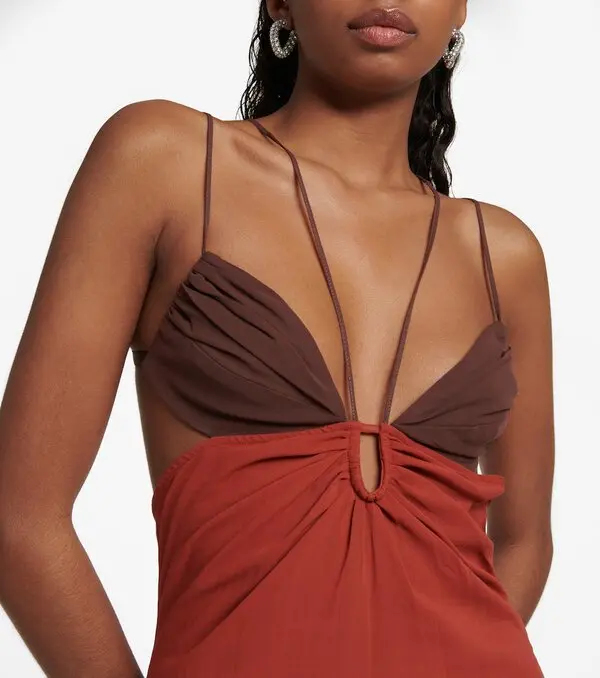 NENSI DOJAKA Cutout Cotton Minidress - Multicoloured