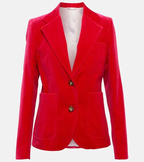 Victoria Beckham Single-breasted Velvet Blazer