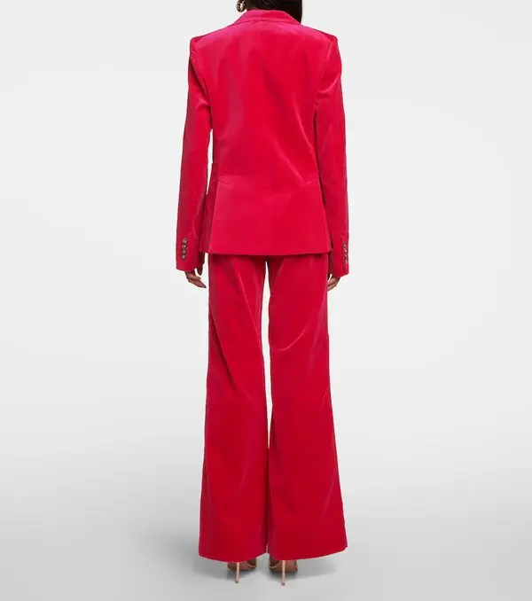 Victoria Beckham Single-breasted Velvet Blazer