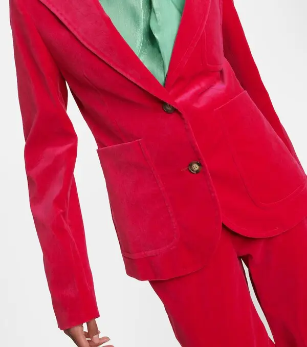 Victoria Beckham Single-breasted Velvet Blazer