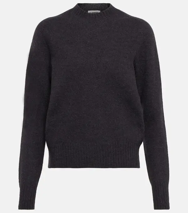 JIL SANDER Crew-neck Wool Sweater - Grey