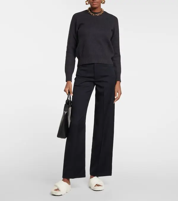 JIL SANDER Crew-neck Wool Sweater - Grey