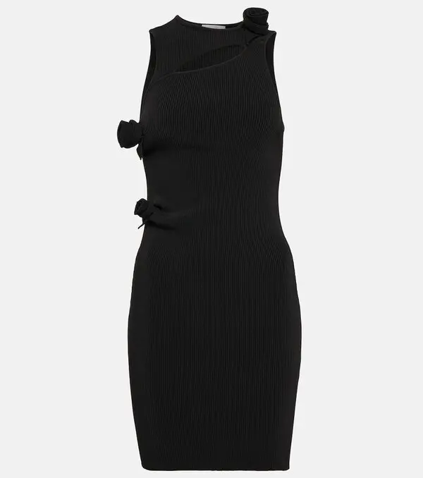 Coperni Appliquéd Cutout Minidress - Black