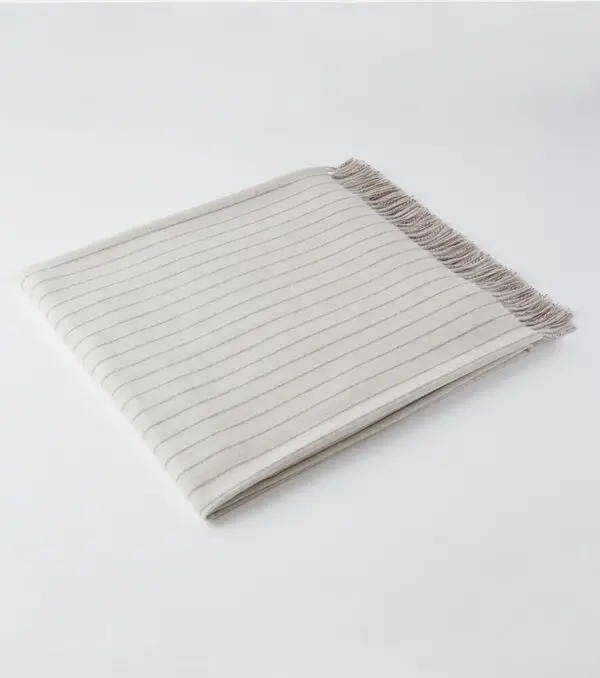 Loro Piana Pinstriped Cashmere Throw