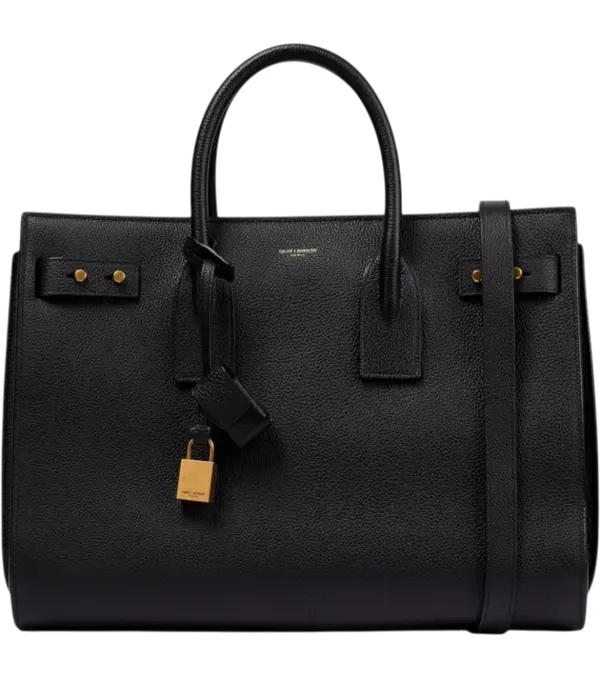 Saint Laurent Sac De Jour Medium Leather Tote Bag - Black