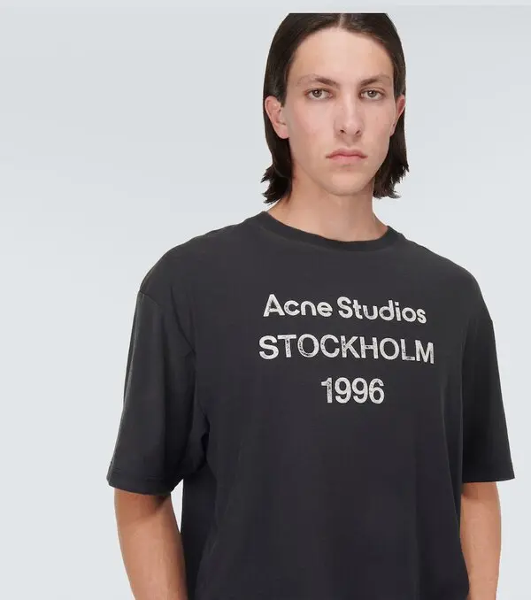 Acne Studios Stockholm 1996-Print T-Shirt - Black | Editorialist