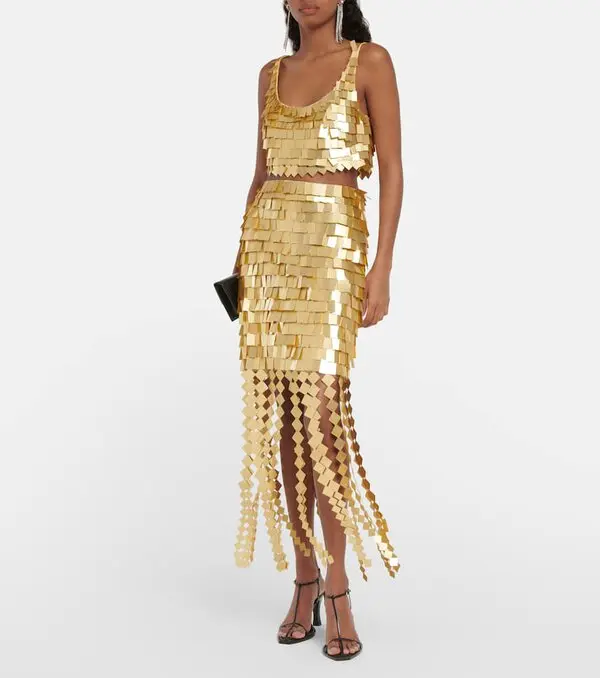 Simkhai Lucee Embellished Midi Skirt
