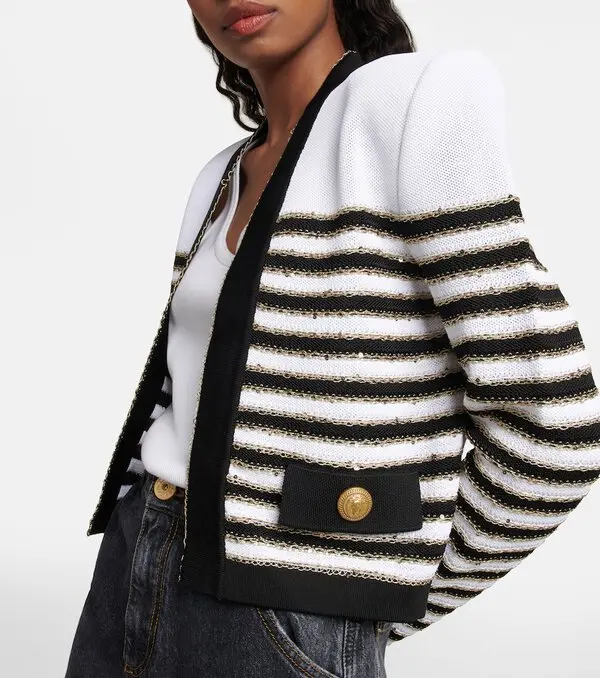 Balmain Striped Cardigan