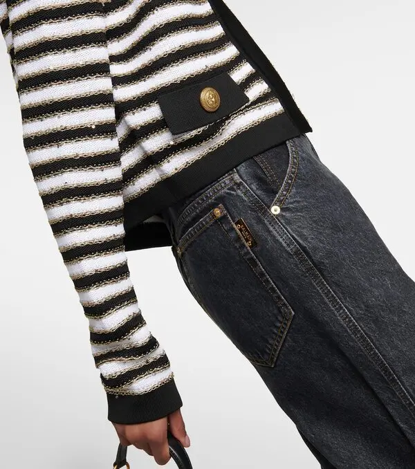 Balmain Striped Cardigan