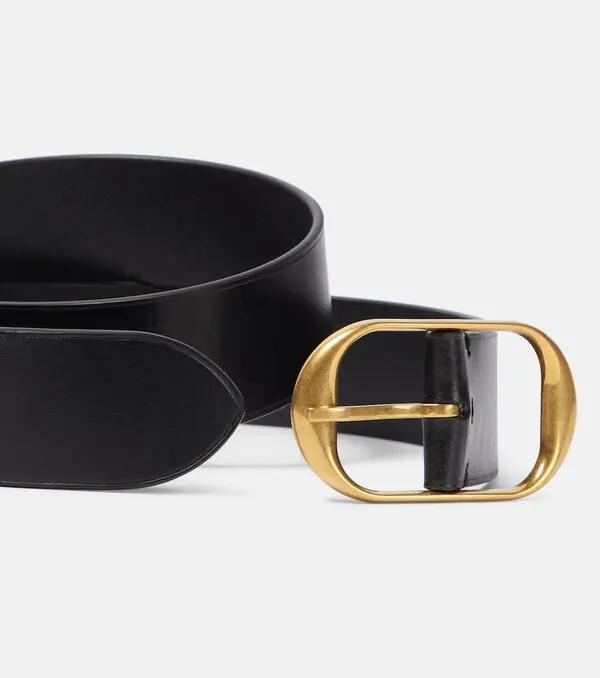 NILI LOTAN Leather Belt - Black