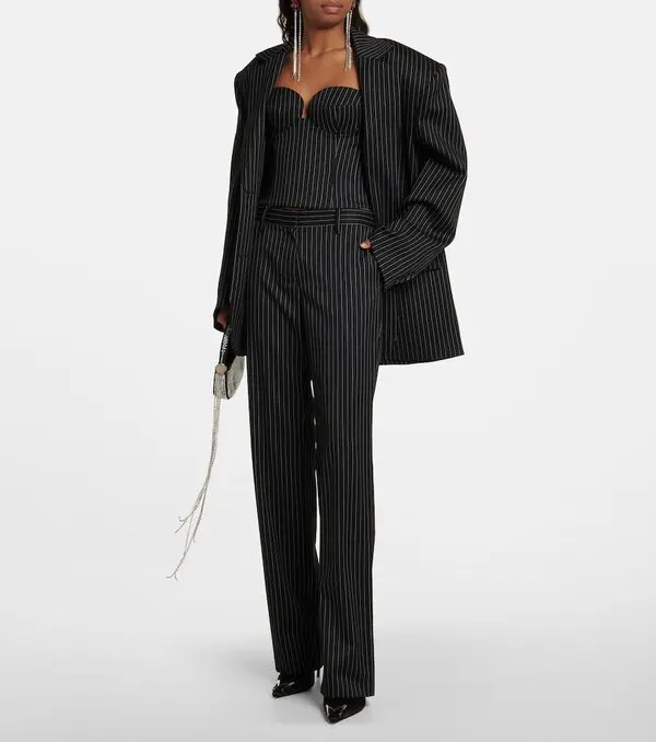 Magda Butrym Pinstripe Wool Bustier
