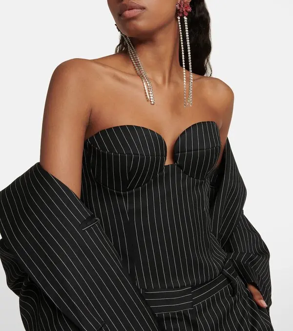 Magda Butrym Pinstripe Wool Bustier