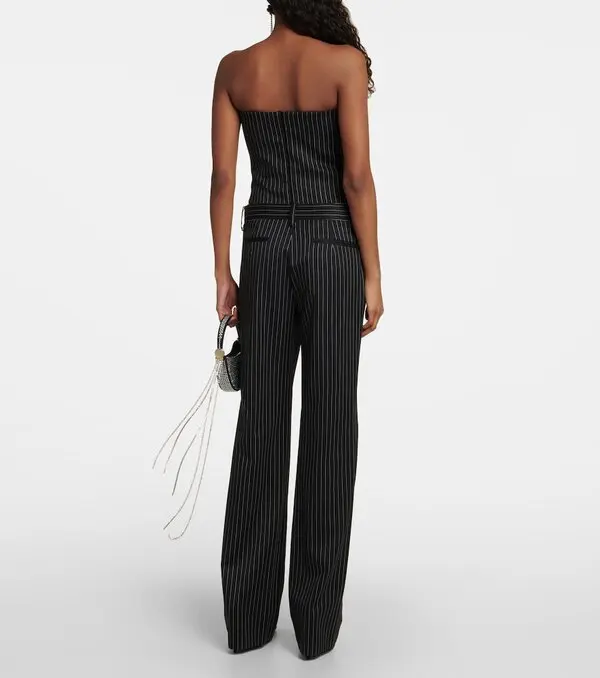 Magda Butrym Pinstripe Wool Bustier - Multicoloured