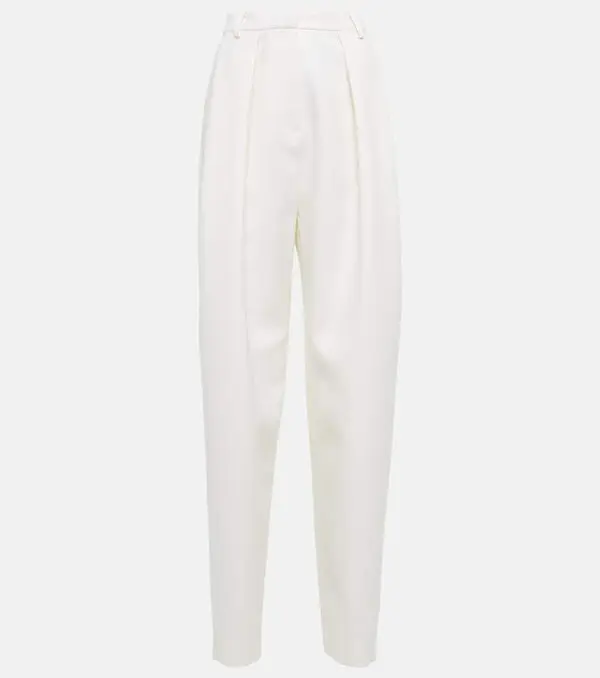 Magda Butrym Silk And Wool Tapered Trousers