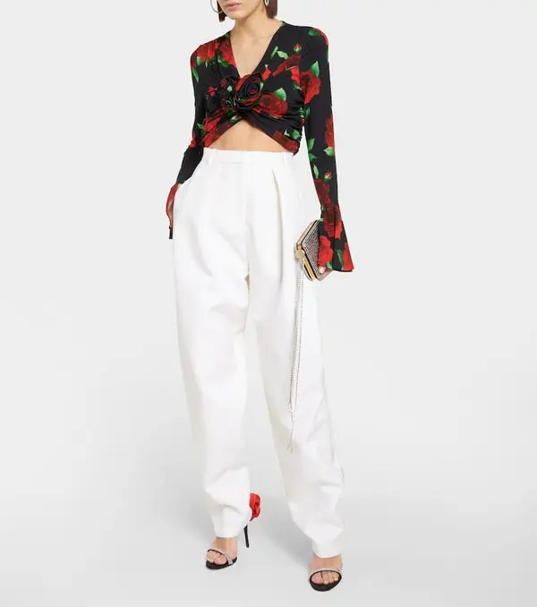 Magda Butrym Silk And Wool Tapered Trousers
