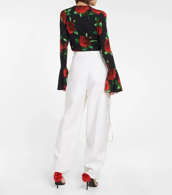 Magda Butrym Silk And Wool Tapered Trousers