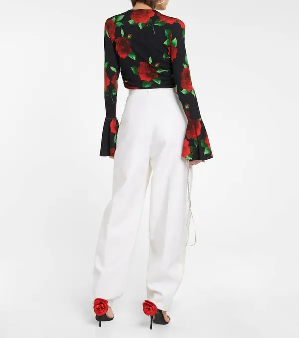 Magda Butrym Silk And Wool Tapered Trousers