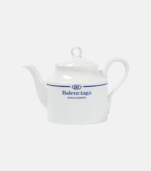 Balenciaga X Ginori 1735 Logo Porcelain Teapot - White