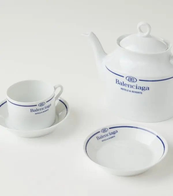 Balenciaga X Ginori 1735 Logo Porcelain Teapot