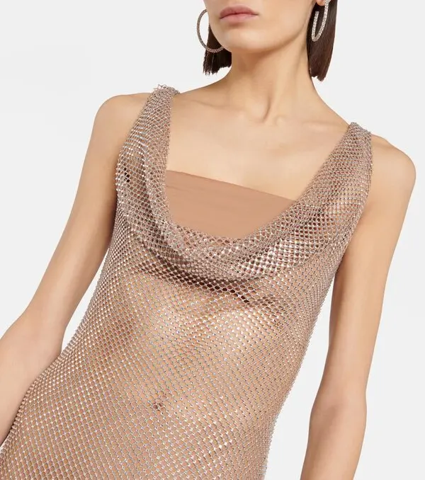 Giuseppe Di Morabito Embellished Mesh Gown