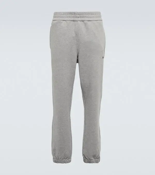 Zegna Logo Cotton Sweatpants - Grey