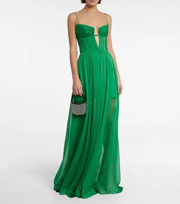 RASARIO Cutout Chiffon Gown