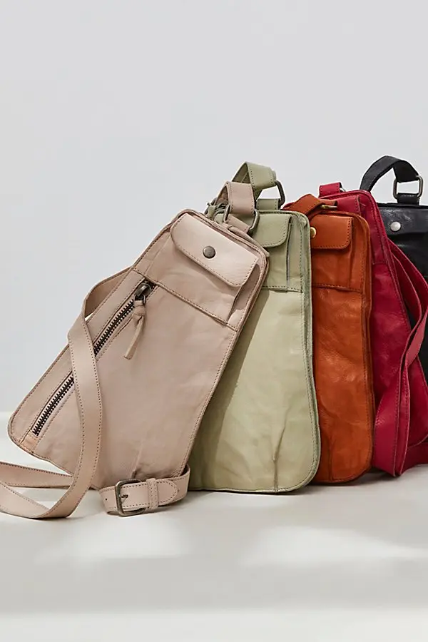 Free People Jagger Leather Sling Bag Tan Crossbody Backpack Jagger Leather Sling | Free People main image 2
