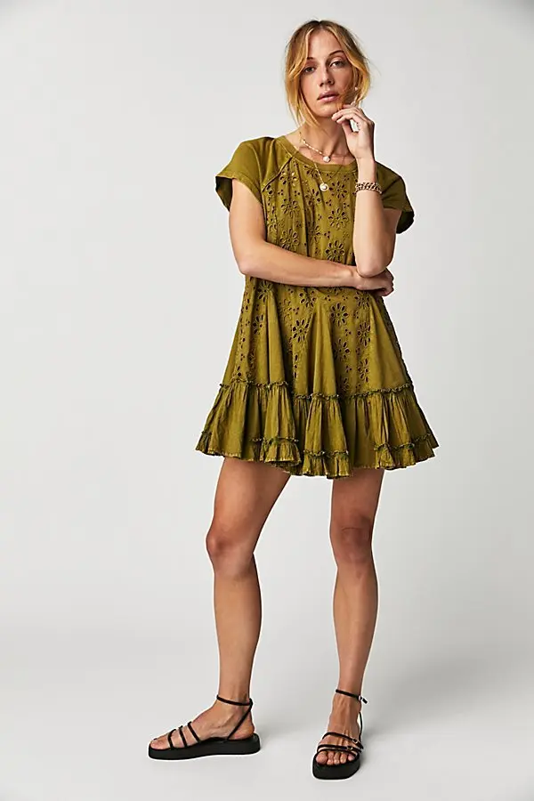 free people green lace dress Free People Velvet + Lace Emerald Dress (0)