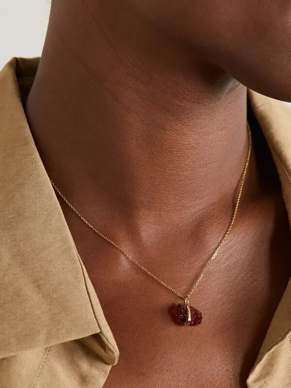 Jia Jia Net Sustain Birthstone 14-karat Gold -stone Necklace