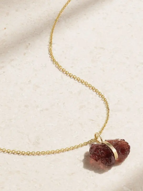 Jia Jia Net Sustain Birthstone 14-karat Gold -stone Necklace