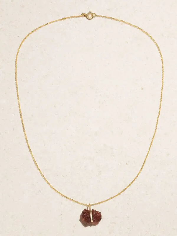 Jia Jia Net Sustain Birthstone 14-karat Gold -stone Necklace