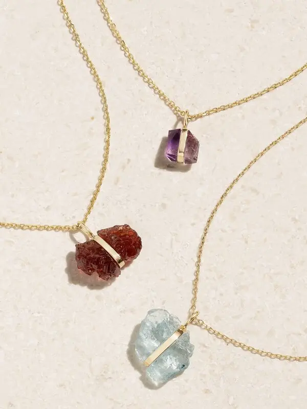 Jia Jia Net Sustain Birthstone 14-karat Gold -stone Necklace