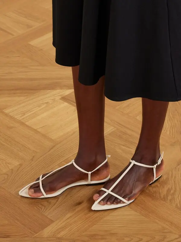 JIL SANDER Leather Sandals - Neutrals