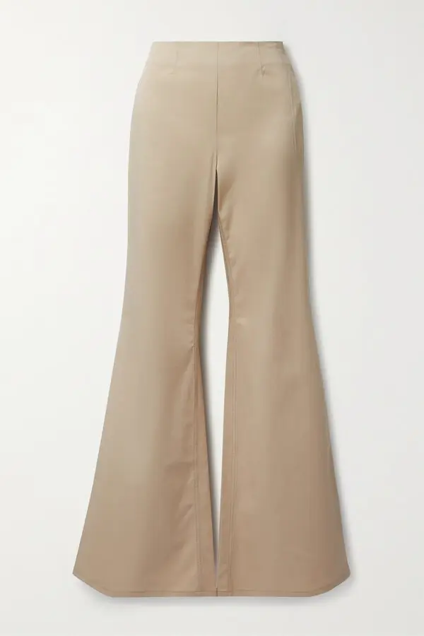 Acne Studios Flared Stretch-cotton Twill Trousers