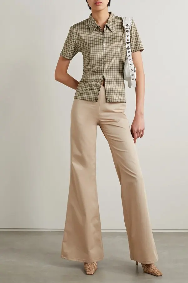 Acne Studios Flared Stretch-cotton Twill Trousers