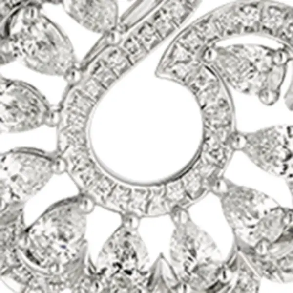 Chopard White And Diamond Precious Lace Vague Pendant Necklace